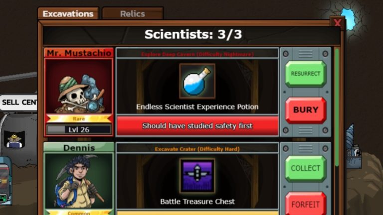 Mr. Mine Idle: Scientists and Excavation Missions - Mr. Mine Blog